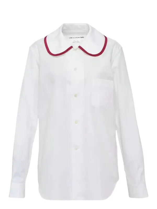 Comme Des Garçons Round-collar Blouse - White
