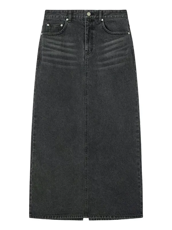 REST&RECREATION Denim Maxi Skirt - Grey