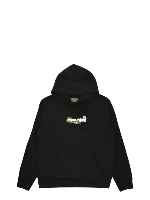 DENIM TEARS Embroidered Logo Hoodie - Black
