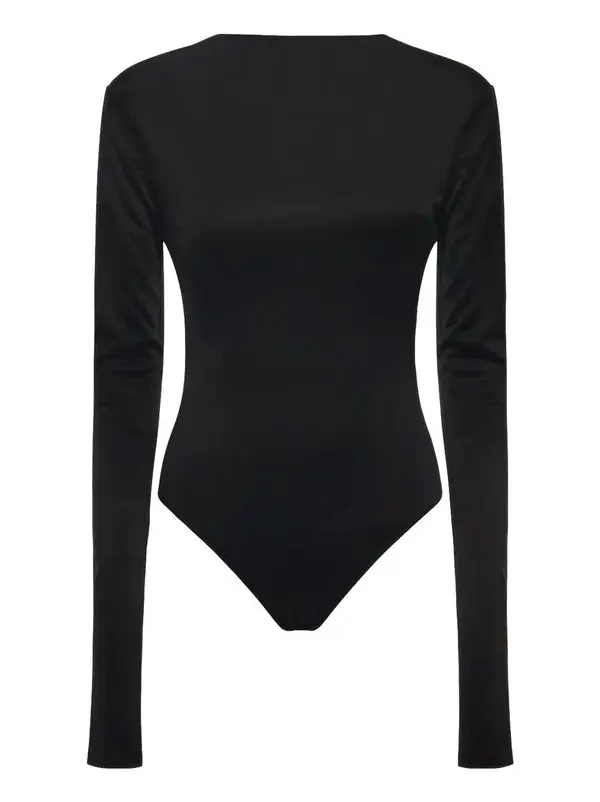 Andamane Sabrina Long-sleeve Bodysuit - Black