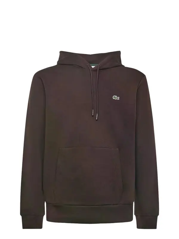 Lacoste Drawstring Hoodie - Brown