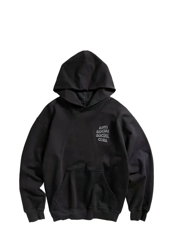 ANTI SOCIAL SOCIAL CLUB Logo-embroidered Hoodie - Black