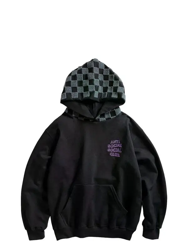ANTI SOCIAL SOCIAL CLUB Chenille Checkered Hoodie - Black