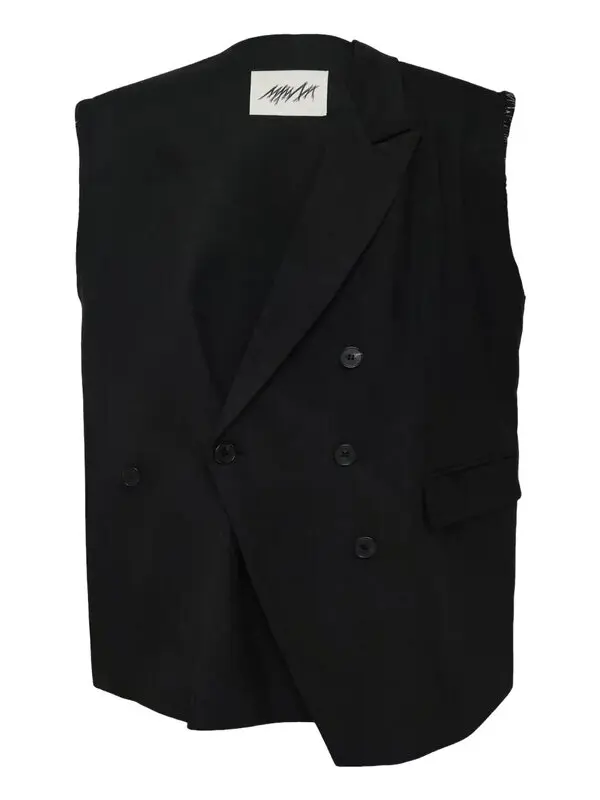 MMAM Double-breasted Waistcoat - Black