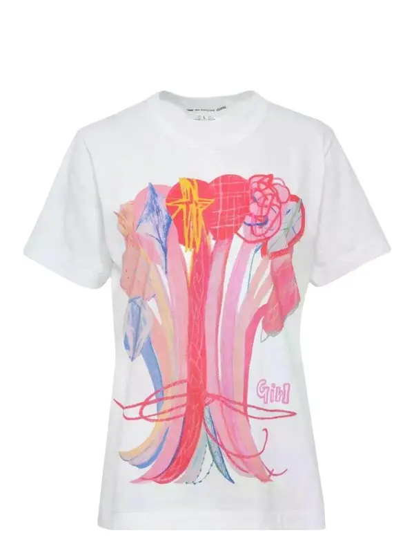 Comme Des Garçons Artwork-print T-shirt - White
