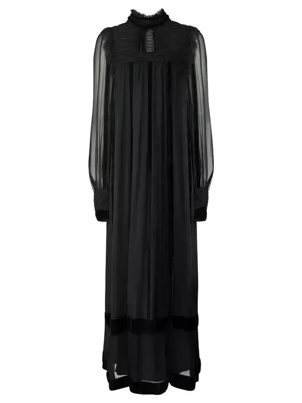 Alberta Ferretti Sheer Maxi Dress - Black