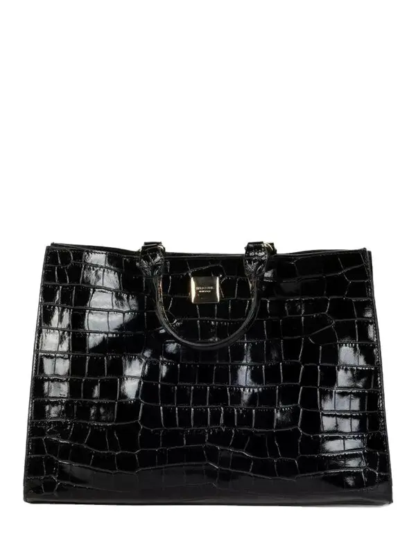 MARC ELLIS Irida Crocodile-effect Tote - Black