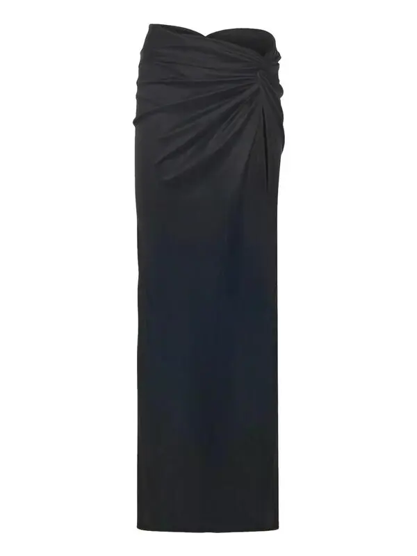 Andamane Zohra Twist-detail Maxi Skirt - Black