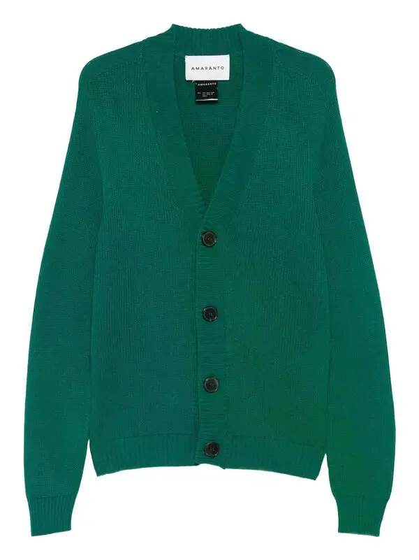 AMARANTO Buttoned Cardigan - Green