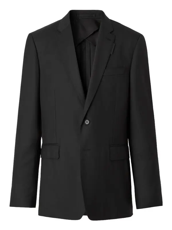 Burberry Slim Fit Wool Tailored Jacket - Black