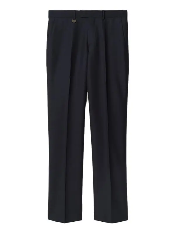 Burberry Wool Mohair Tailored Trousers - Navy