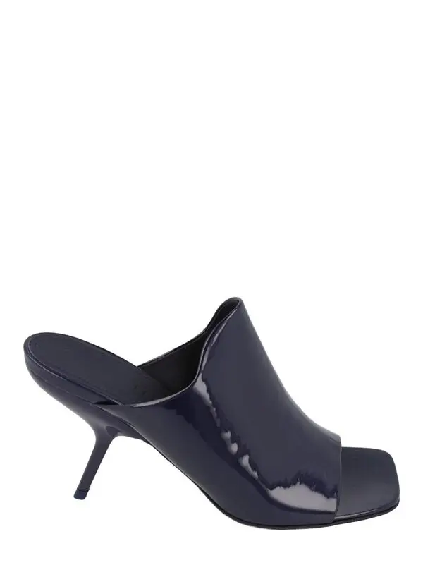 FERRAGAMO Patent Era Mule Heels - Blue