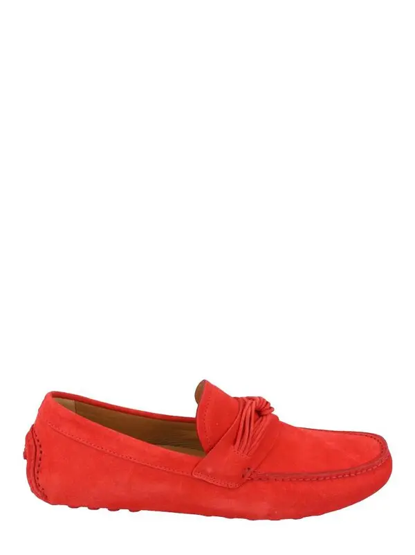 FERRAGAMO Forbes Suede Drivers - Red