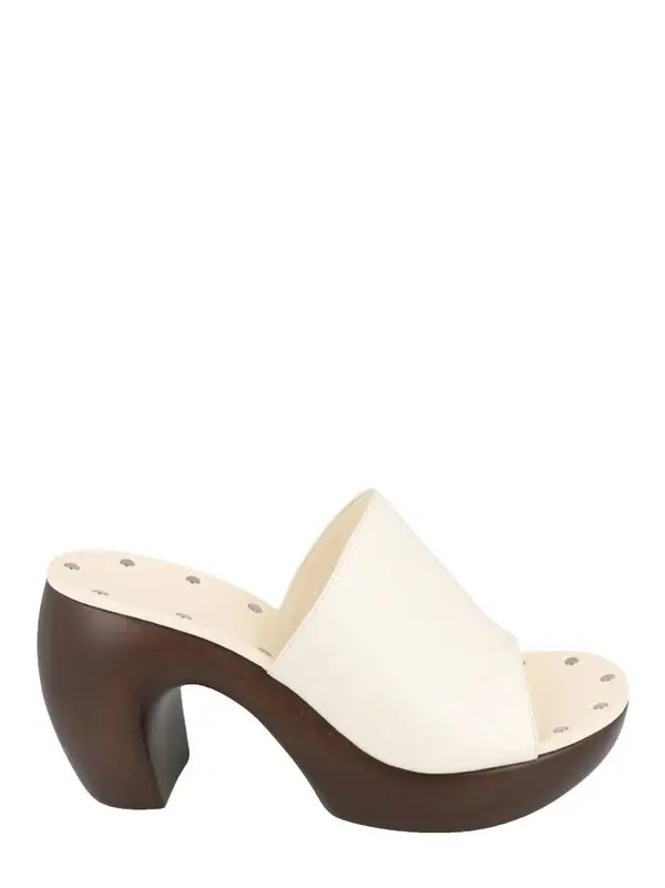 Givenchy G Clog Heel Sandals - Ivory