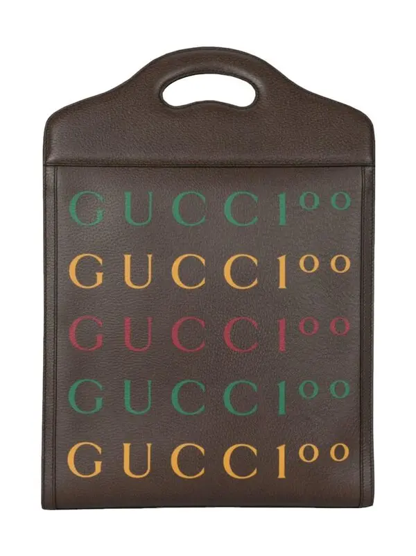Gucci Aria 100th Printed Anniversary Tote - Brown