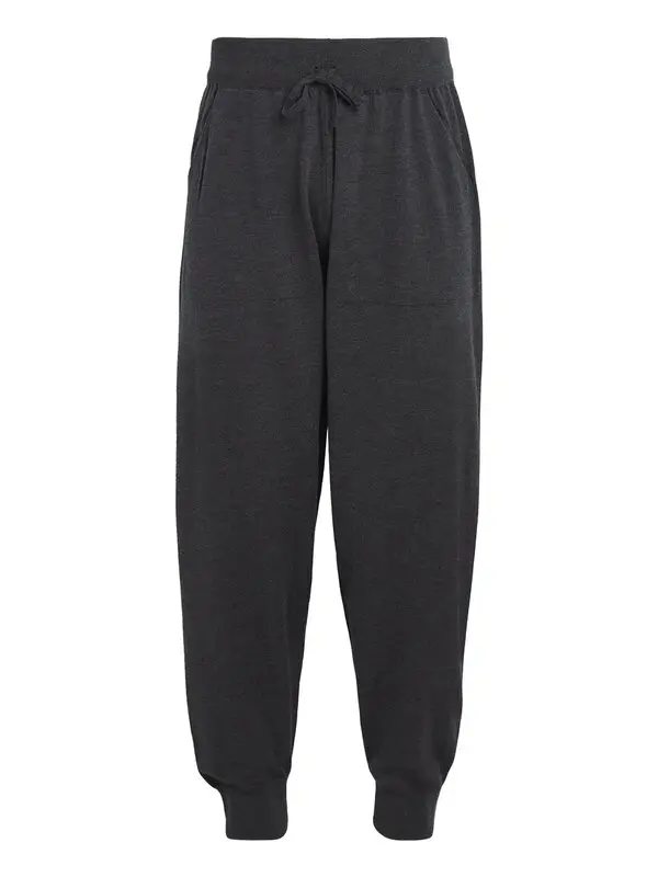 John Smedley Merino Wool Cuffed Sweatpants - Grey