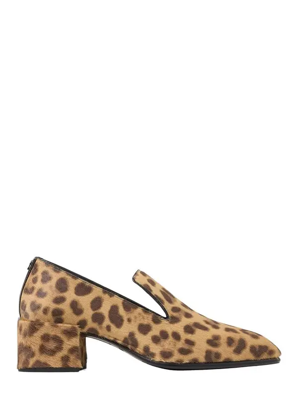 JIMMY CHOO Eliot 45 Leopard Print Heeled Loafers - Neutral
