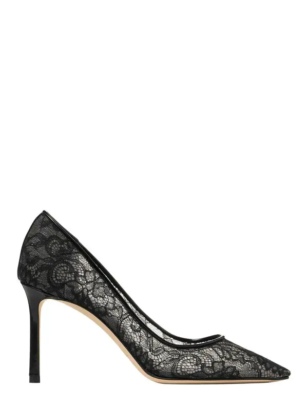 JIMMY CHOO Romy 85 Lace Pumps - Black