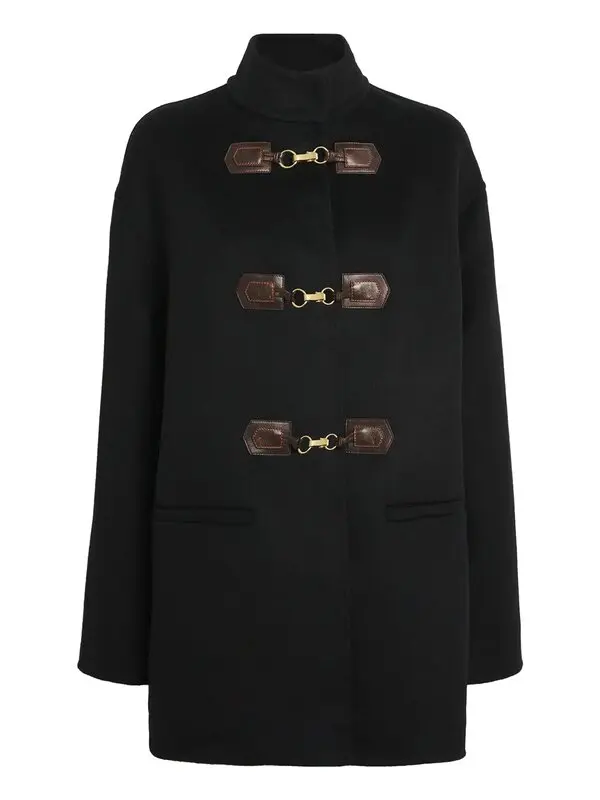 Sandro Wool Pea Coat - Black