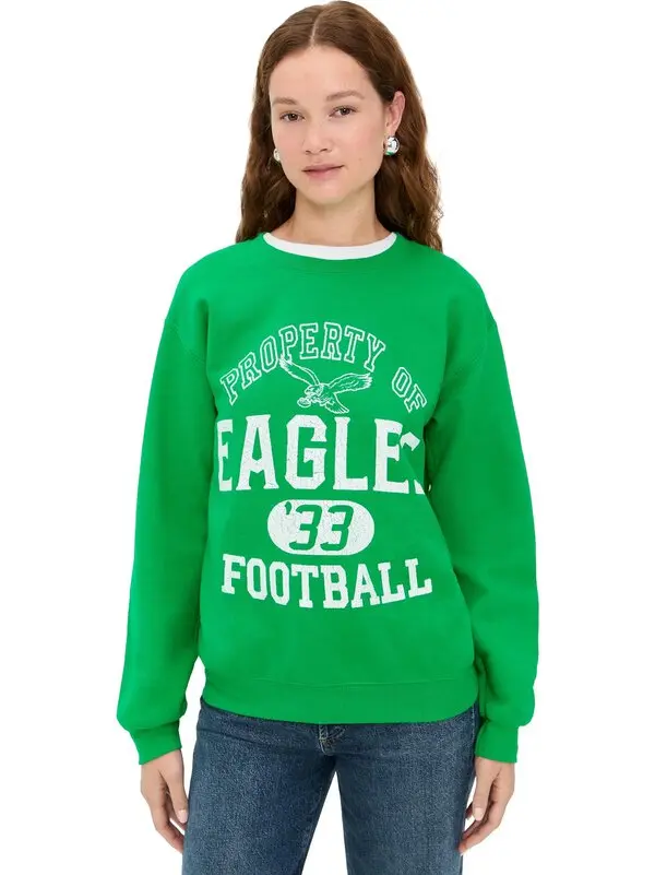 Junk Food Eagles Property Crewneck Fleece - Irish Green