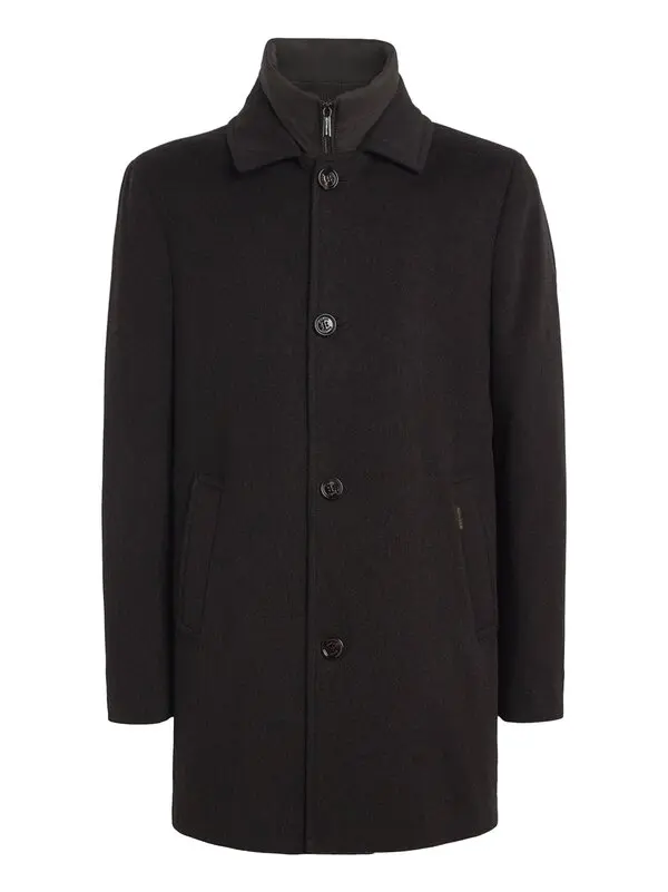 MOORER Wool-cashmere Down Overcoat - Grey