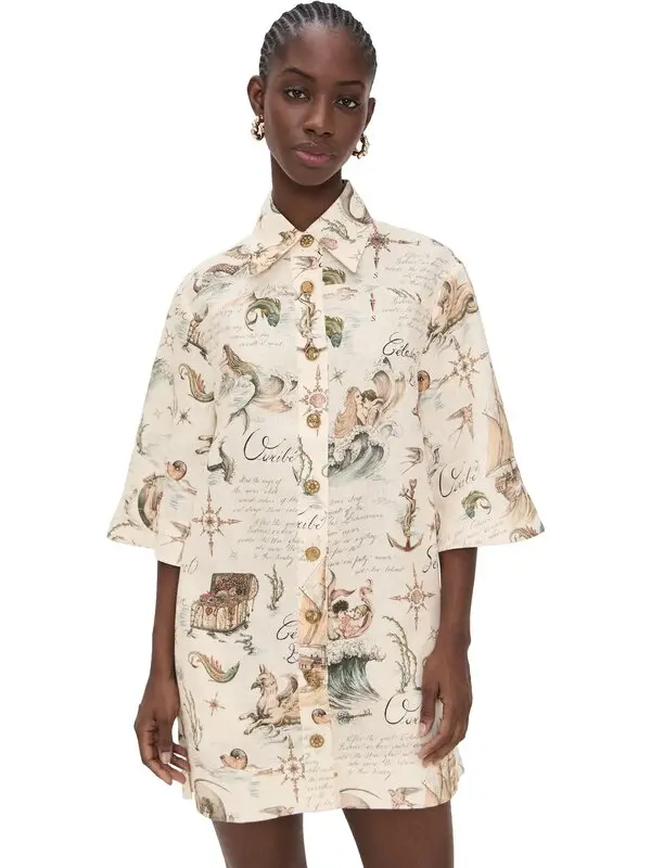 Zimmermann Printed Tunic Dress - Treasure Island