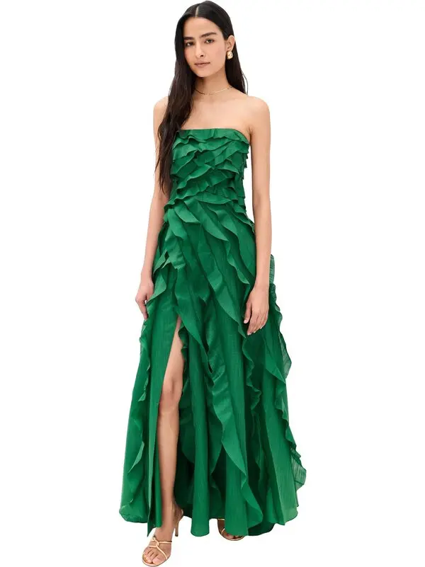 Aje Allairie Gown - Forest Green