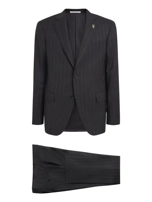 Pal Zileri Virgin Wool Pinstripe 2-piece Suit - Black