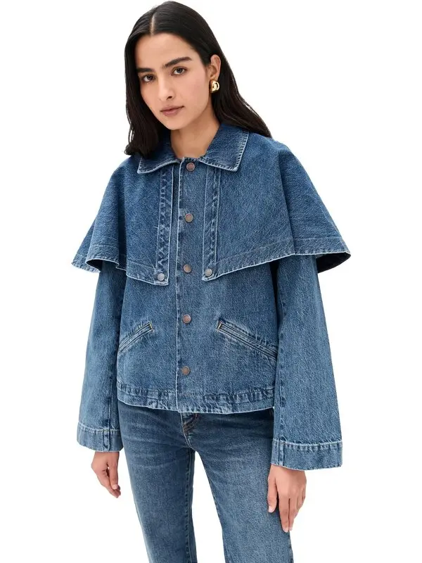 FRAME The Cape Denim Jacket - Figure