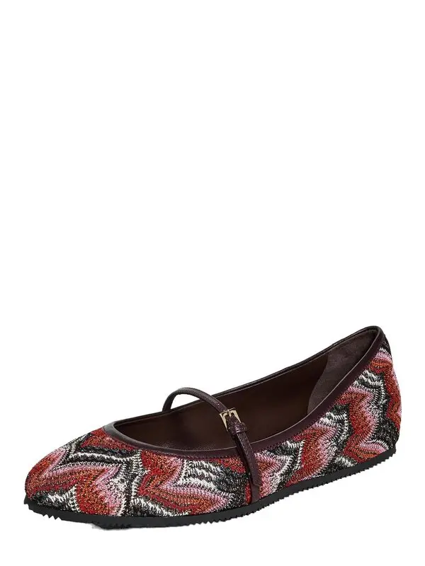 Missoni Amy Ballerina Flats - Raschel Lame Multi Red