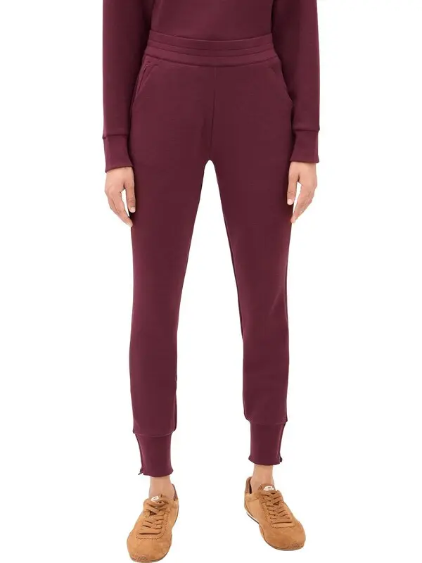 RHONE Tapered Leg Pants - Bordeaux Red