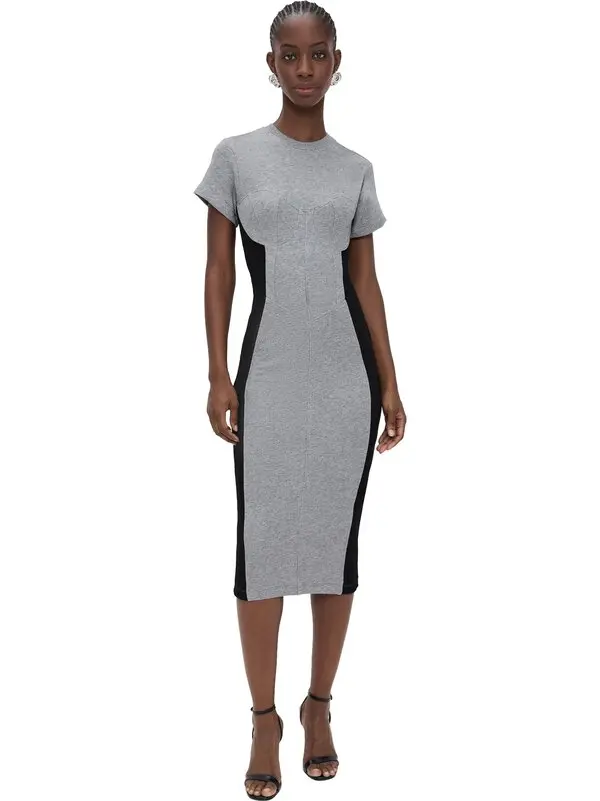 Fleur Du Mal Addie Midi Dress - Medium Heather Grey