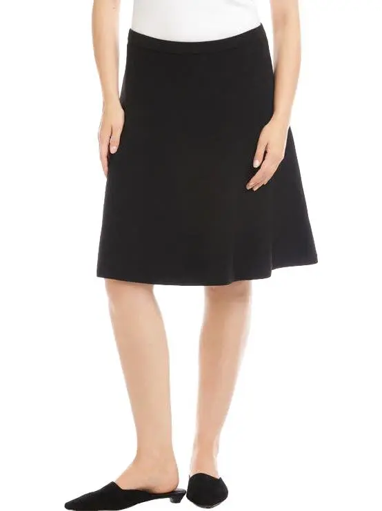 Karen Kane A-line Sweater Skirt - Black