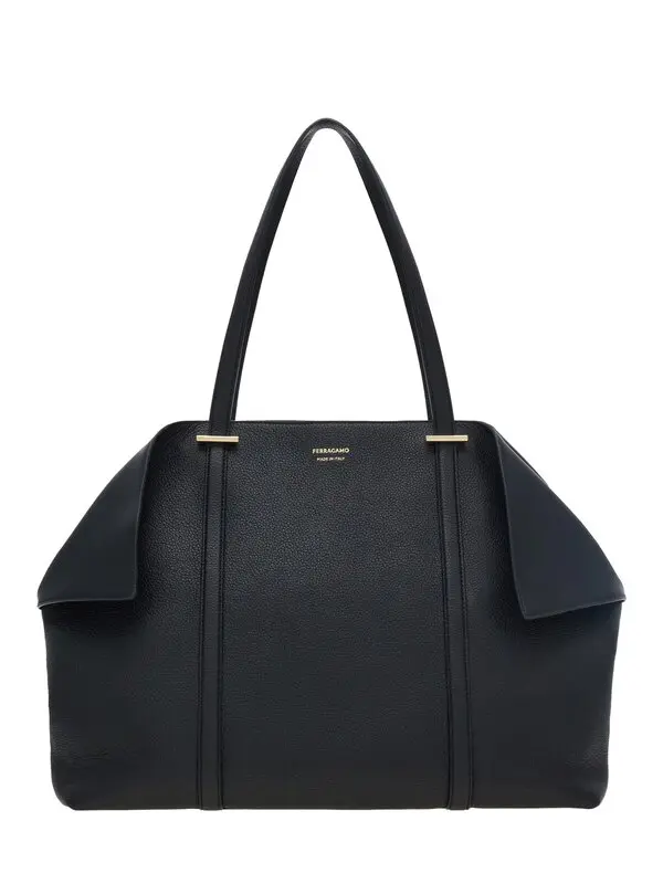 FERRAGAMO Folded Tote Bag - Black