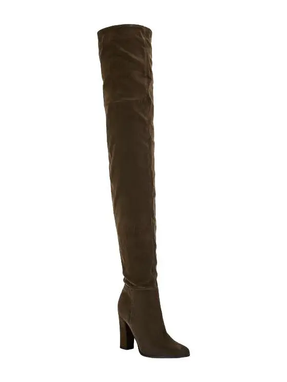 AZALEA WANG Nanette Thigh High Boots - Brown