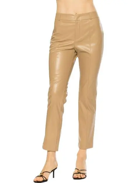 ALEXIA ADMOR Lior Vegan Leather Pants - Beige