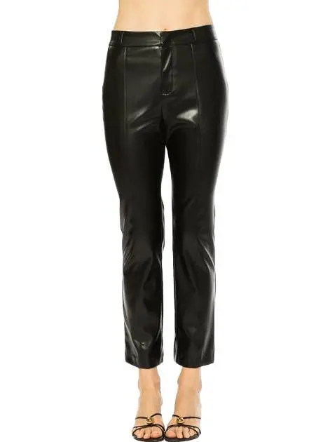 ALEXIA ADMOR Lior Vegan Leather Pants - Black