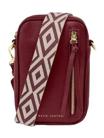KATIE LOXTON Hallie Small Crossbody Bag - Cherry