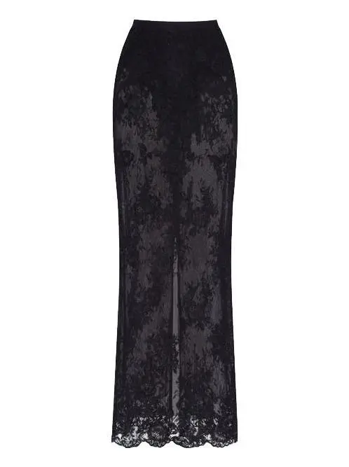 MILLA Lace Maxi Skirt - Black