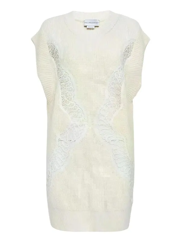 Stella McCartney Lace-panel Vest - Neutrals