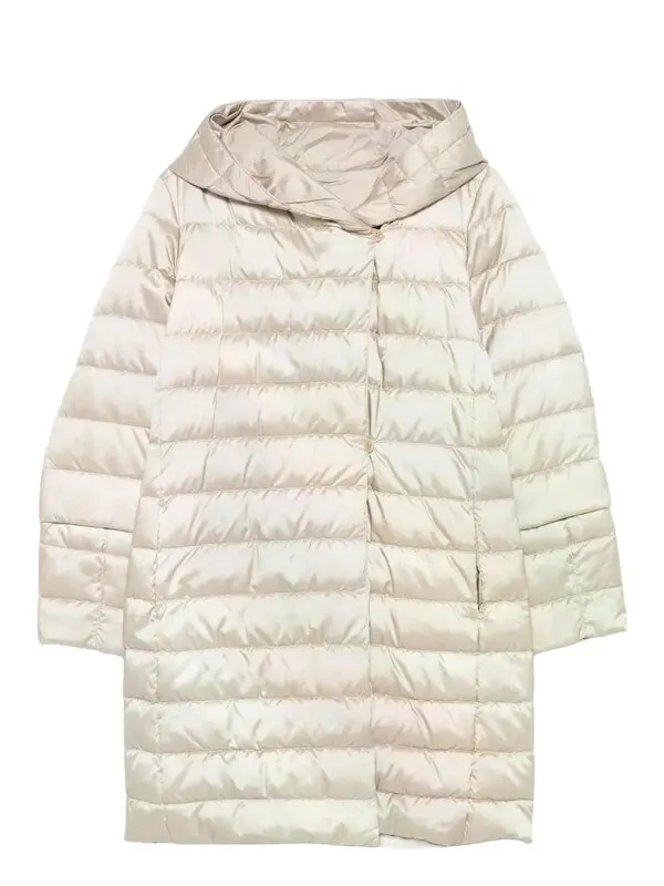Max Mara Novef Hooded Quilted Coat - Neutrals