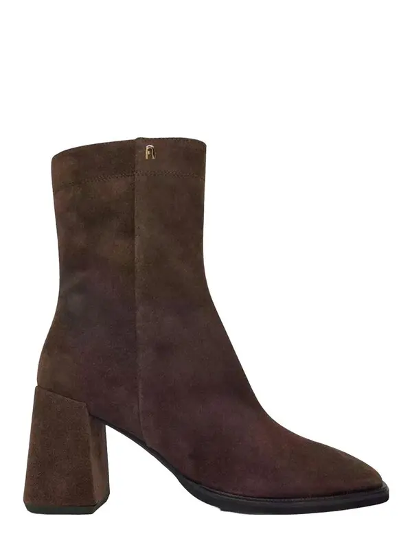 Furla Diamond Block-heel Ankle Boots - Brown