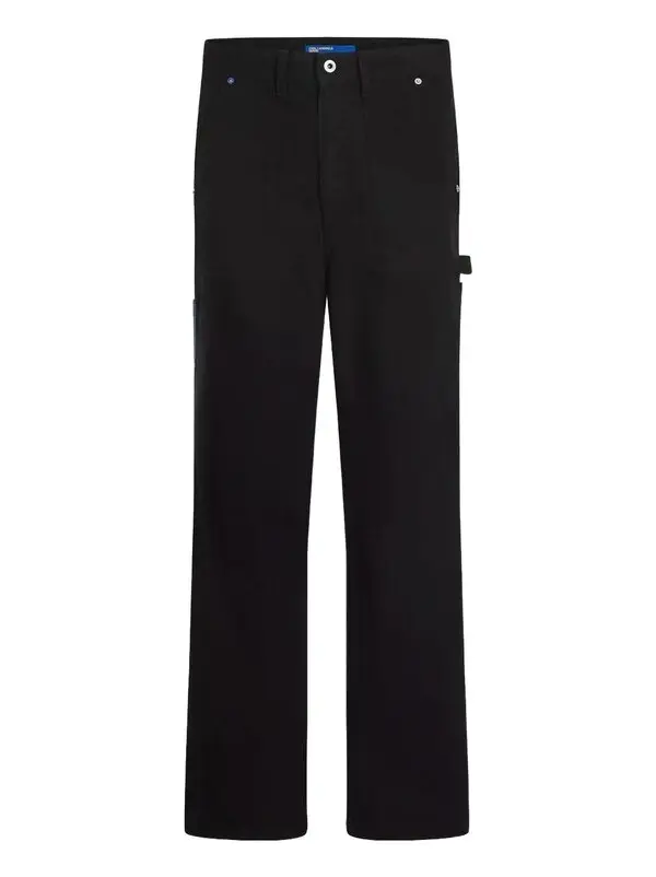 Karl Lagerfeld Cotton Straight Leg Jeans - Black