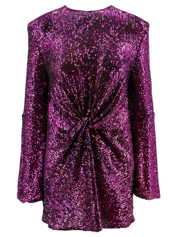Nervi Crystal-embellished Mini Dress - Purple