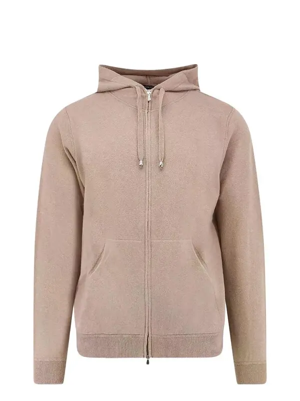 FILIPPO DE LAURENTIIS Zip-up Drawstring Hoodie - Neutrals