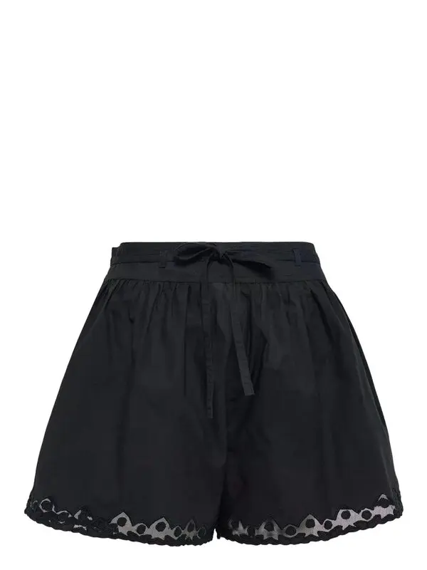 Ulla Johnson Elowen Eyelet-detailed Shorts - Black
