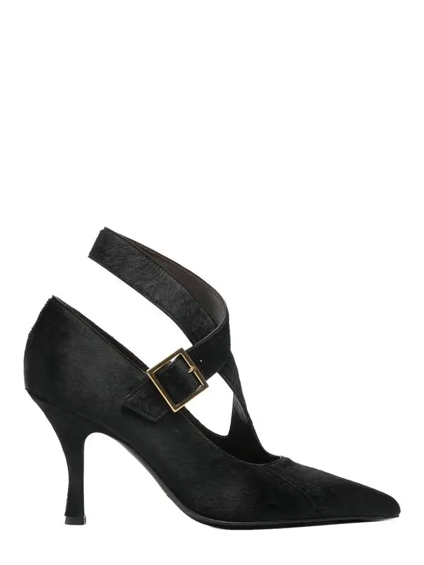 Khaite Buckle Heeled Pumps - Black
