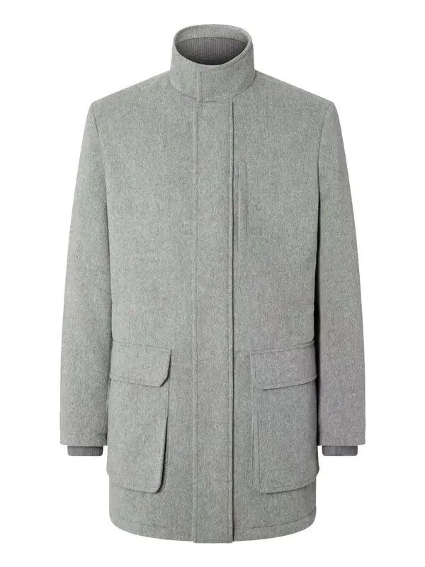 Corneliani Flap-pocket Wool Jacket - Grey