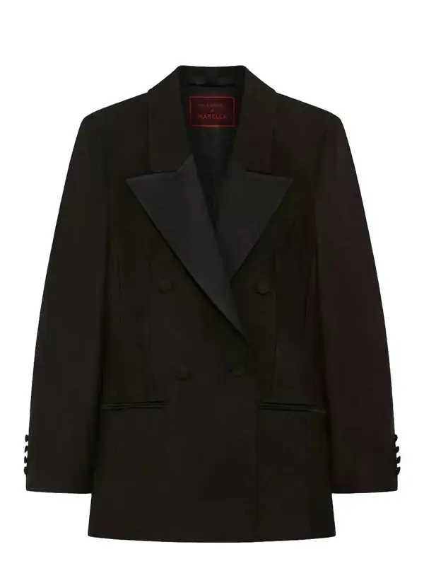 Marella X Stella Maxwell Double-breasted Jacket - Black
