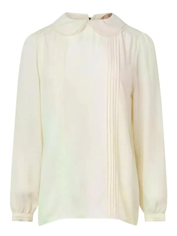 N°21 Peter-pan Collar Top - Neutrals